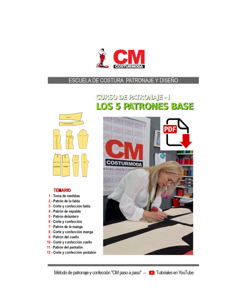 Libro de patronaje CM "Los 5 Patrones base" en (PDF descargable ...