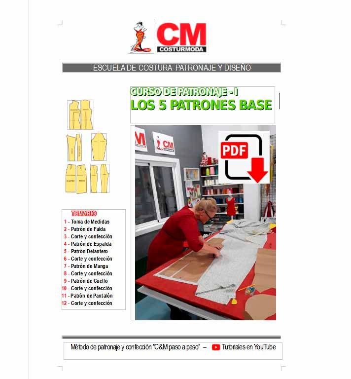 Libro de patronaje CM "Los 5 Patrones base" en (PDF descargable ...